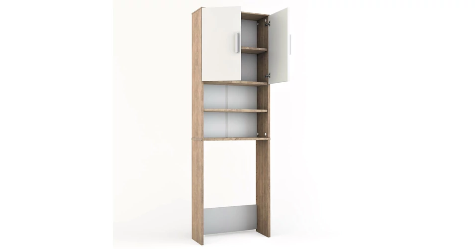 Vicco mosógépszekrény, sonoma-fehér- Fürdőszoba bútor-ardorado